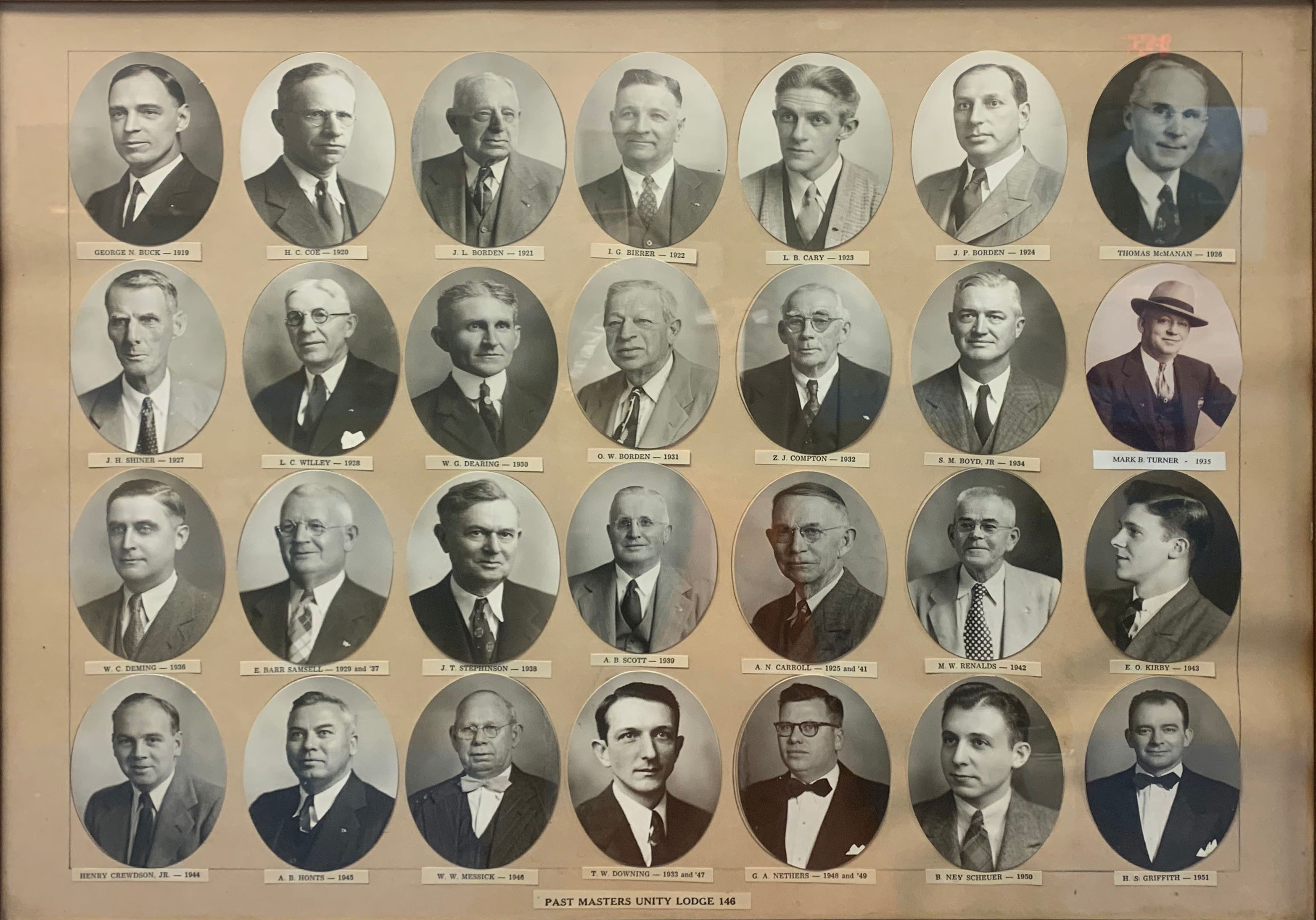 Past Masters – Unity Lodge No. 146